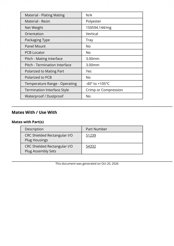 Molex 558375001 technical document preview, page 3