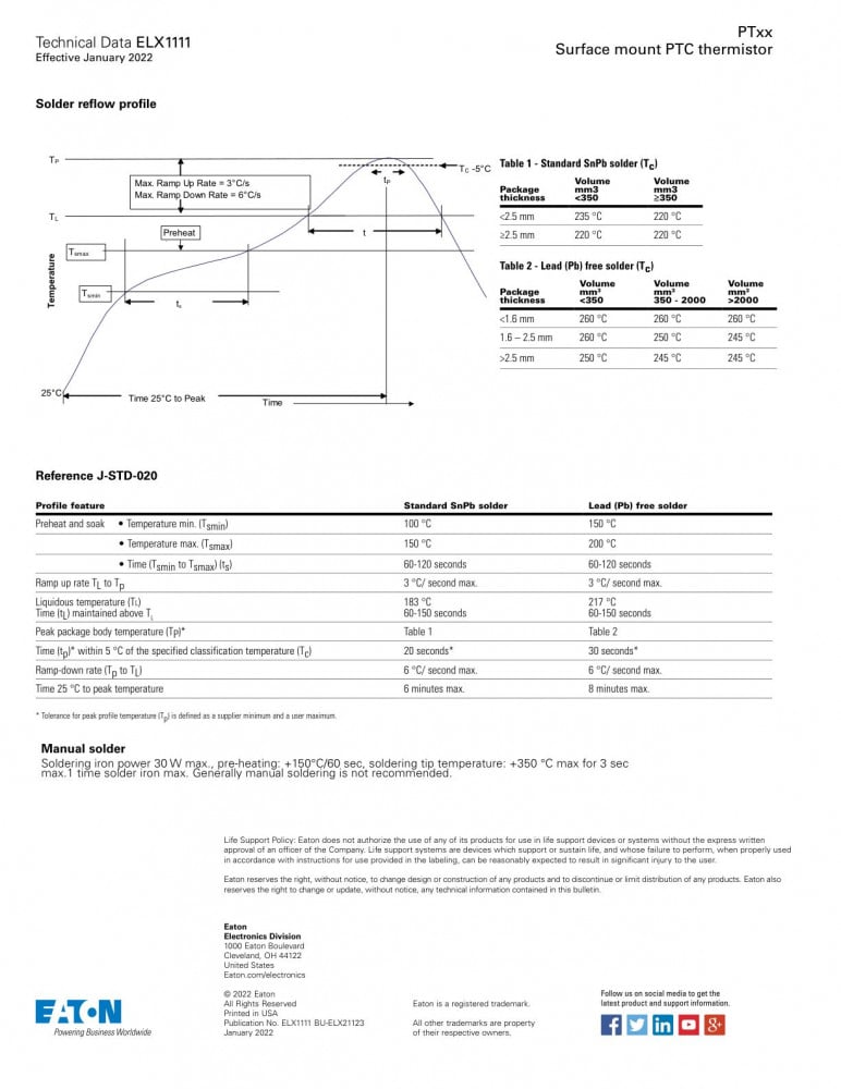 EATON PT08R472P50 datasheet page 4