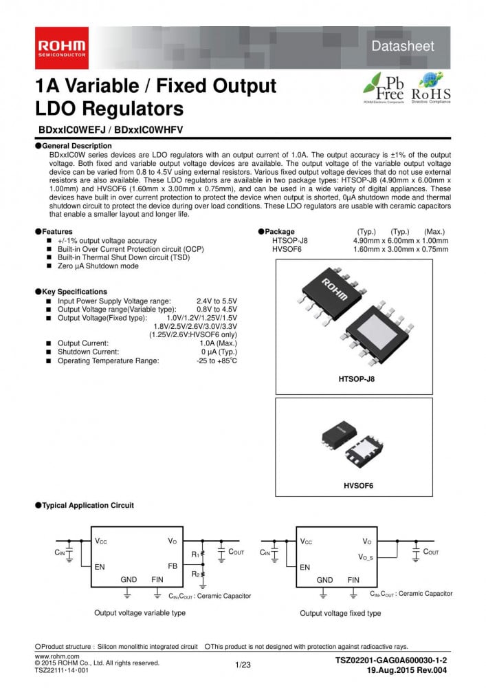 BD00IC0WHFV-GTR technical document page 1