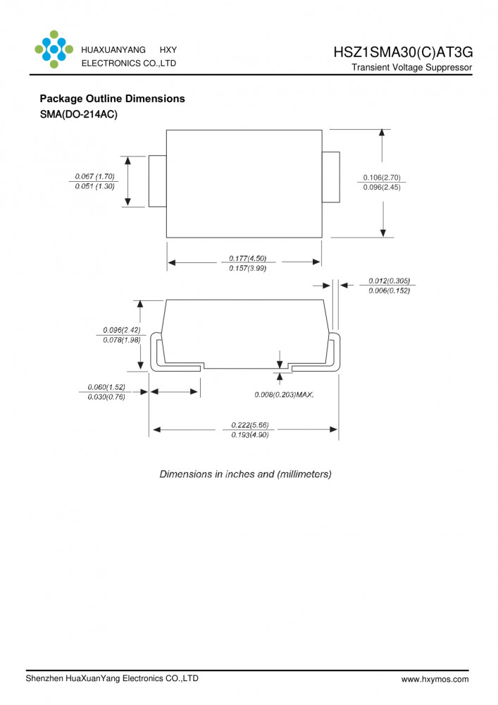 HSZ1SMA30AT3G datasheet page 3