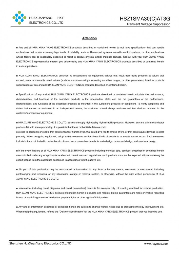 HSZ1SMA30AT3G datasheet page 4