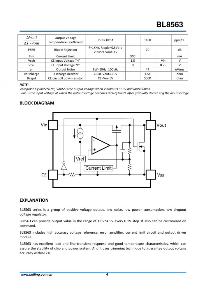 BL8563 datasheet page 4