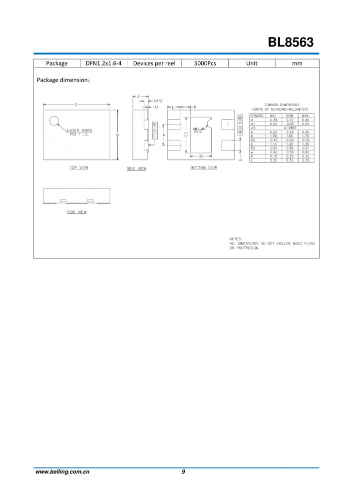 BL8563 datasheet page 9