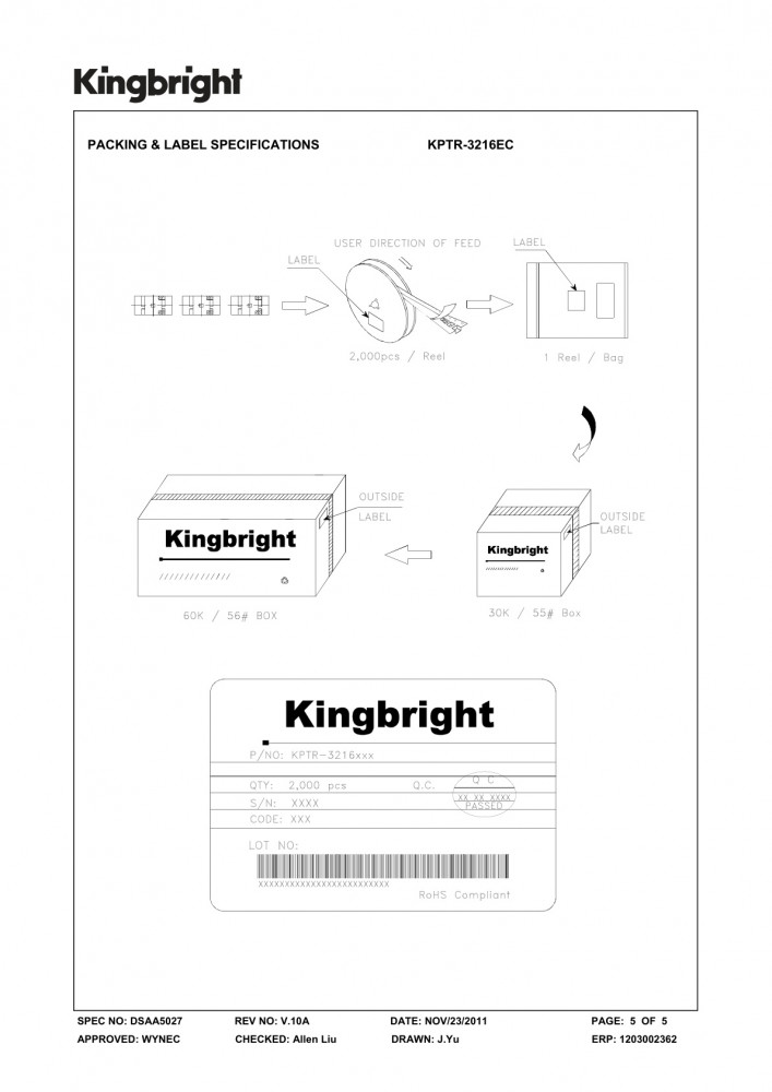KPTR-3216EC technical document page 5