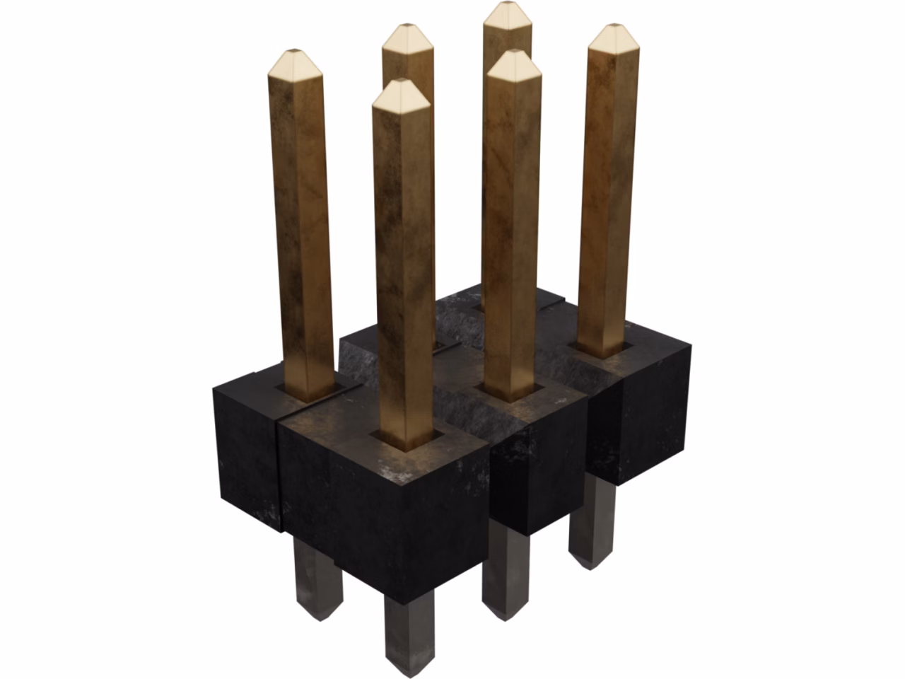 C-Grid Header, 2.54mm Pitch, Through Hole, Dual Row, Vertical, 6 Circuits, 0.38µm Gold (Au) Plating, Tray Packaging, Lead-Free for sale