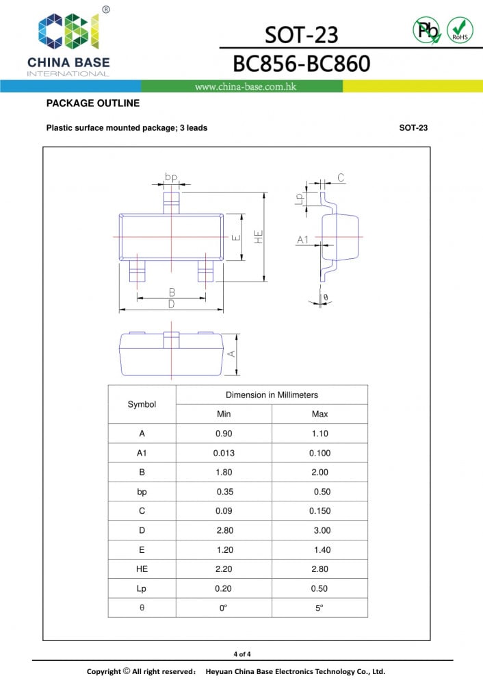 CBI BC857C datasheet page 4