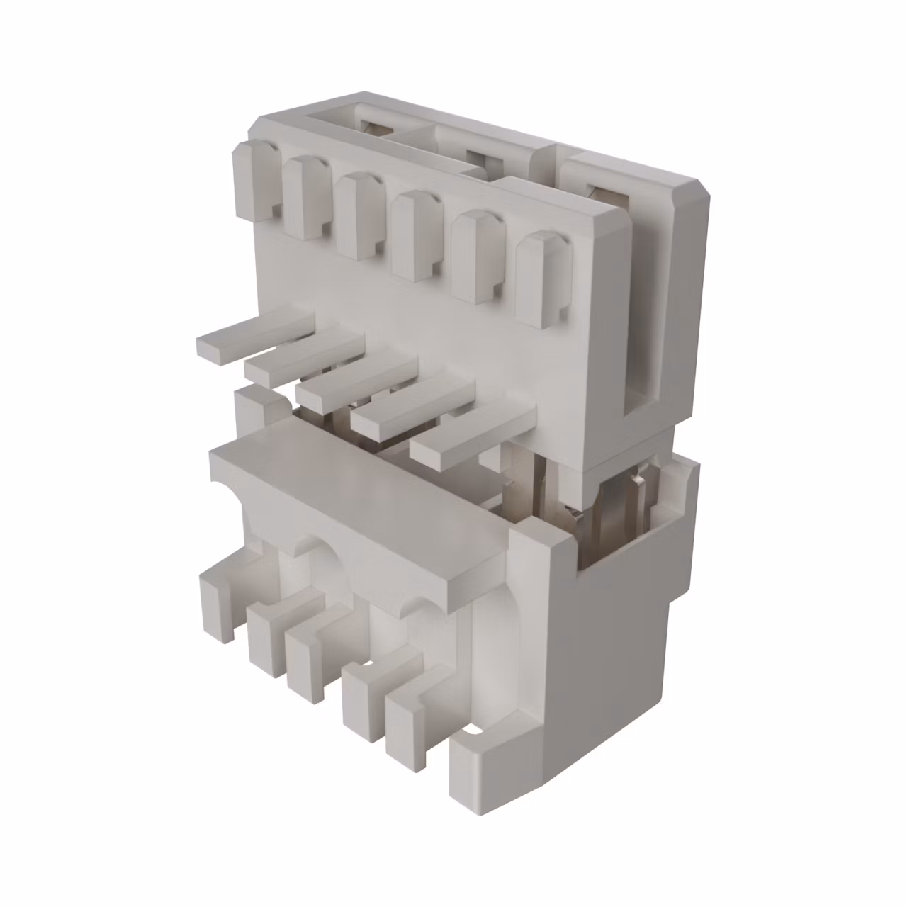 Appli-Mate RAST Power IDT Housing, 5.00mm Pitch, Direct/Indirect, Female, 3 Circuits, Fully Coded, Latches Between Circuits 2 and 3, Polarizing Rib Between Circuits 1 and 2, Option G End Walls, Circuit 2 Voided for sale
