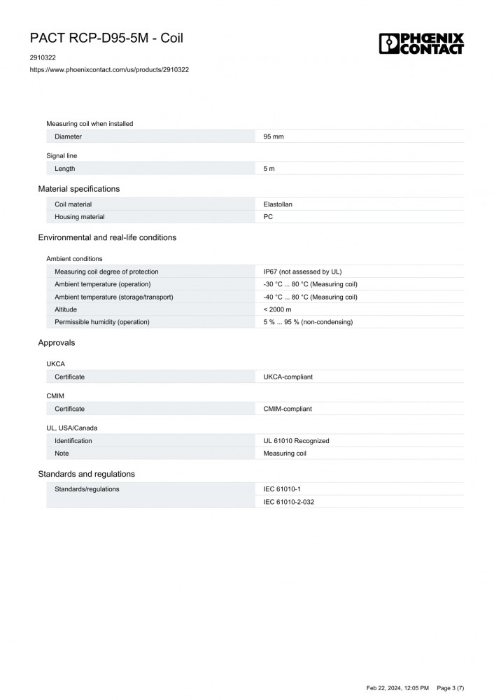 Phoenix Contact 2910322 technical document page 3