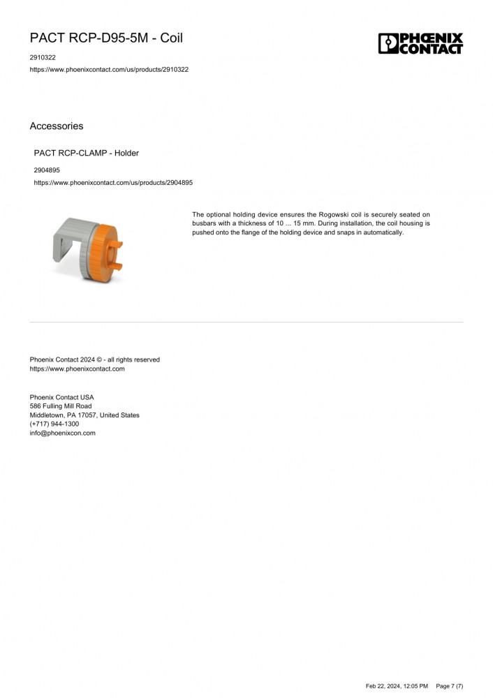 Phoenix Contact 2910322 technical document page 7