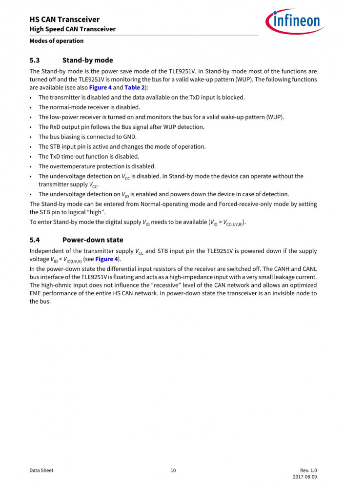 TLE9251VLE datasheet page 10