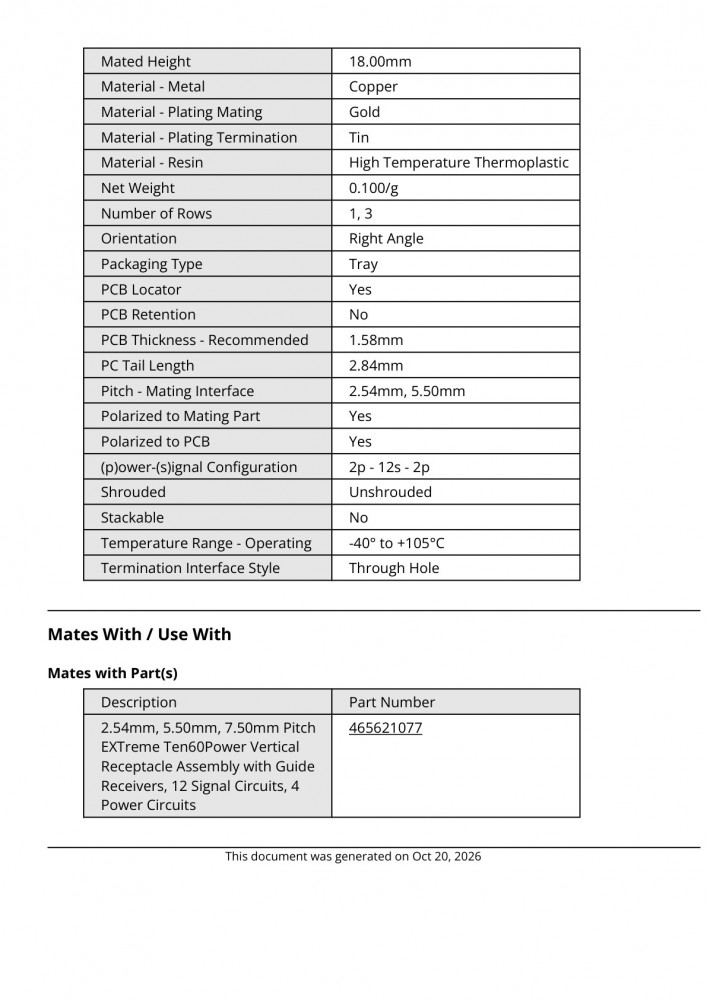 MOLEX 464371077 technical document page 3