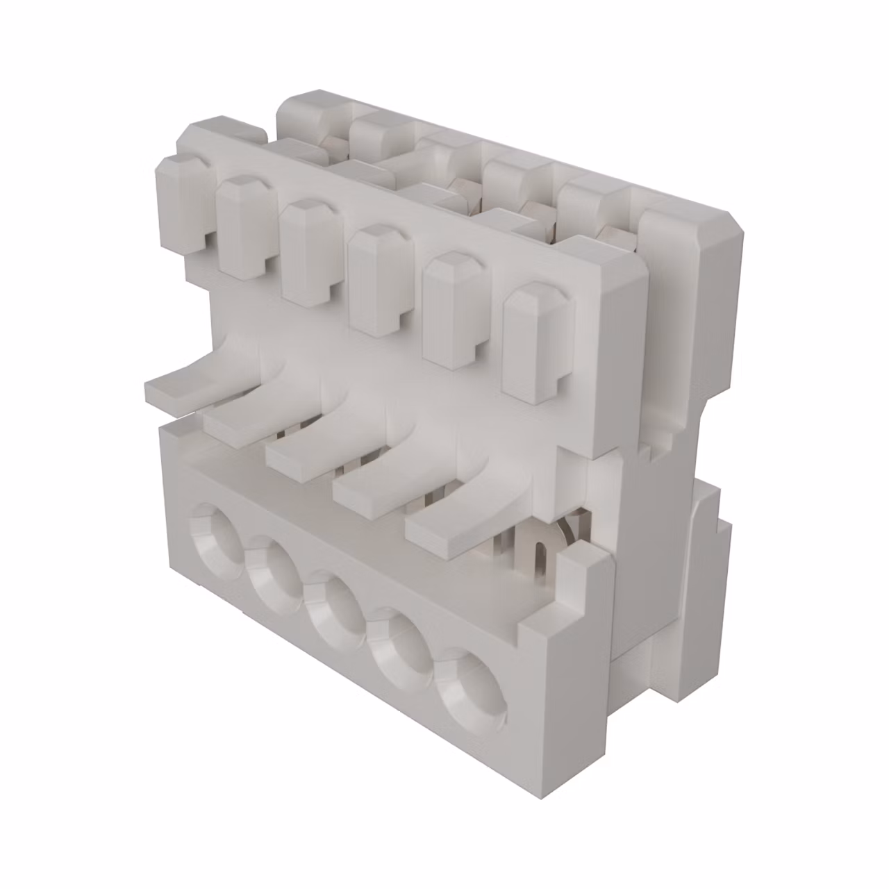 Appli-Mate RAST 2.5 IDT Housing, 2.50mm Pitch, Direct/Indirect, Female, 5 Circuits, All Position Keys, Polarizing Rib Between Circuits 2 and 3 for sale