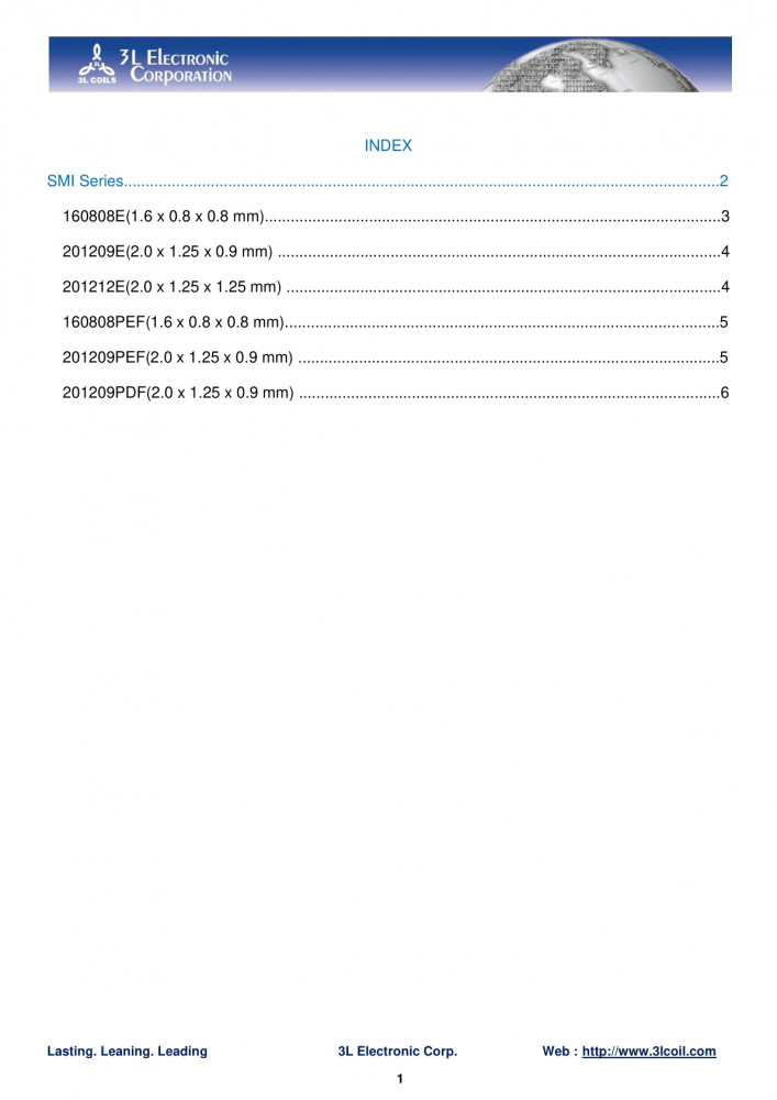 3L COILS SMI series catalogue page 1
