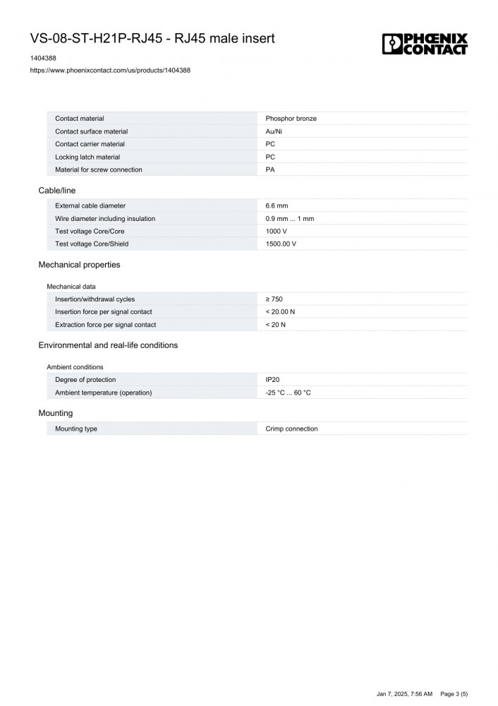 Phoenix Contact 1404388 technical document page 3