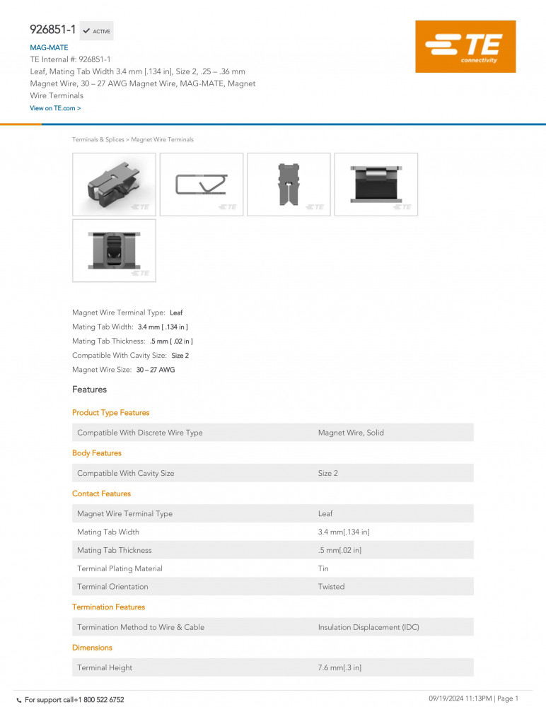 926851-1 technical document page 1