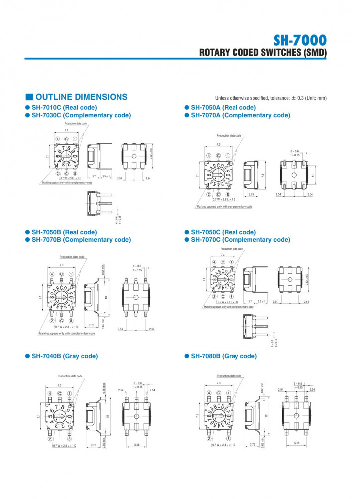 Nidec SH-7050TB datasheet page 4