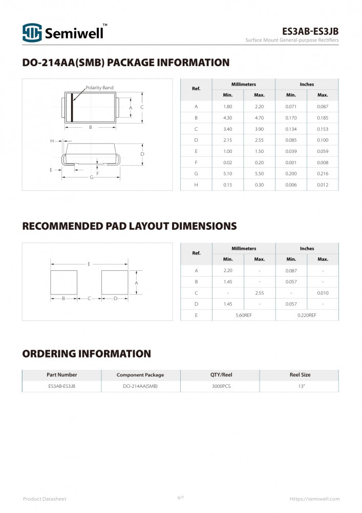 Semiwell ES3JB datasheet page 6