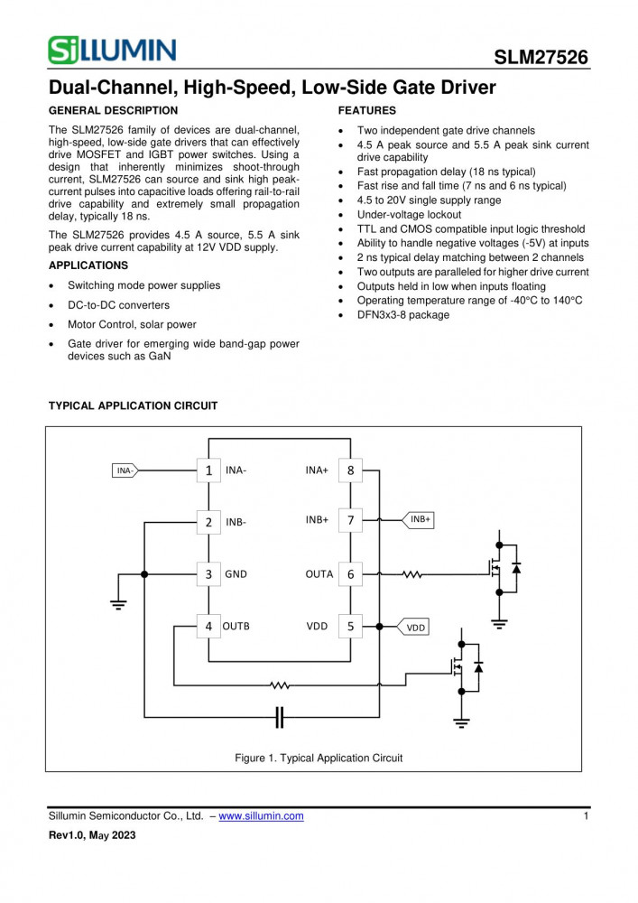 Supplied technical document, page 1