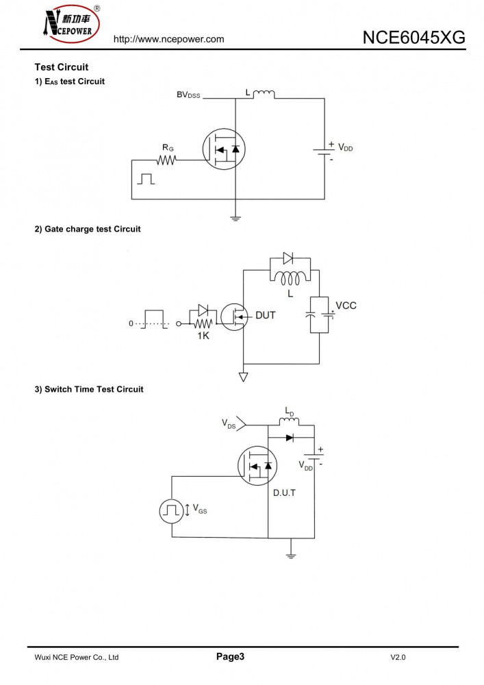 NCE6045XG datasheet page 3