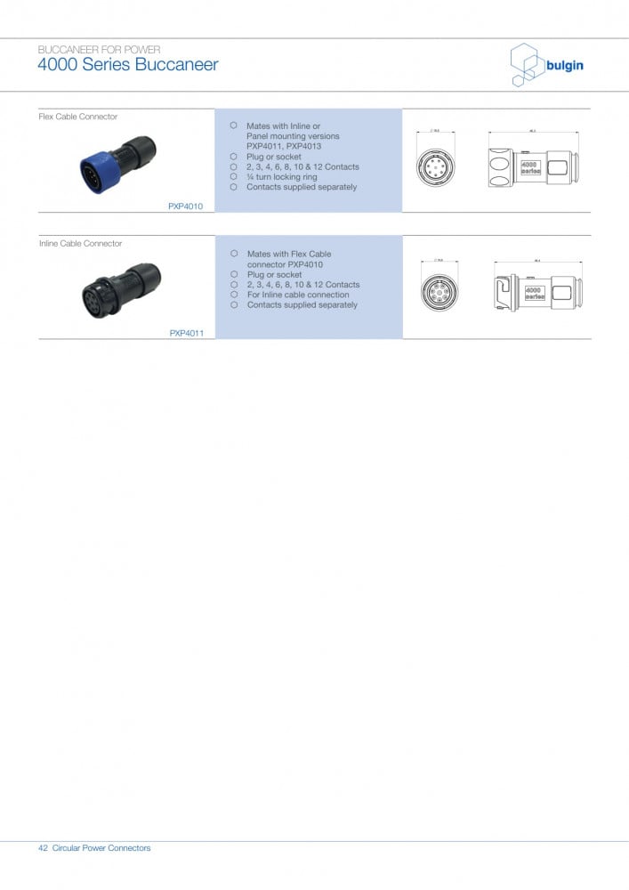 Bulgin PXP40 technical document page 2