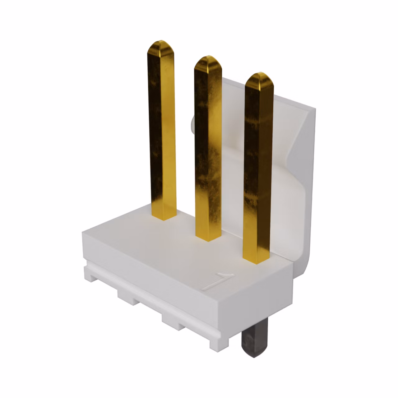 KK 396 Header, Vertical, Friction Lock, 3 Circuits, 0.76µm Gold (Au) Selective Plating for sale