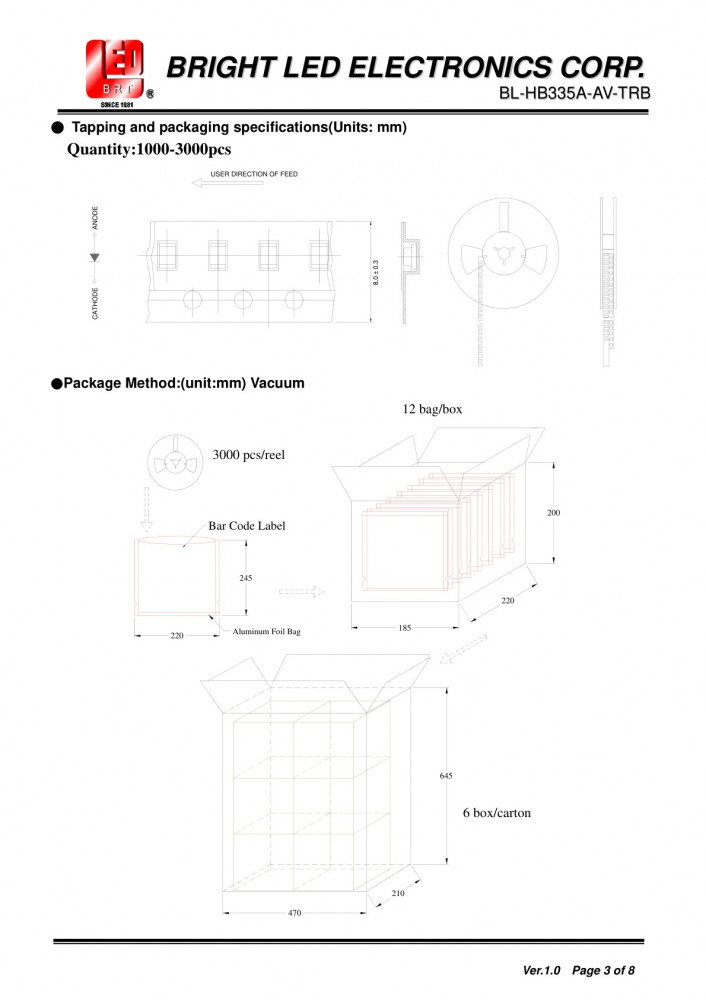 BL-HB335A-AV-TRB datasheet page 3