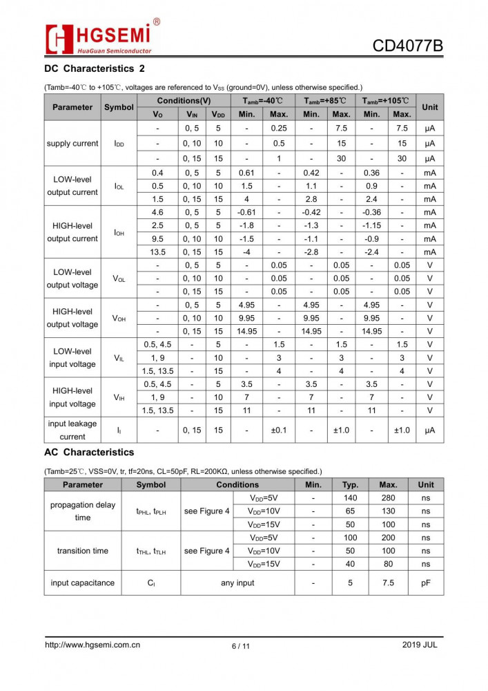 CD4077BM/TR datasheet page 6