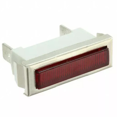 Neon Panel Mount Indicator Red 1.281″x.395″ Rectangular 125V Tab Terminals for sale