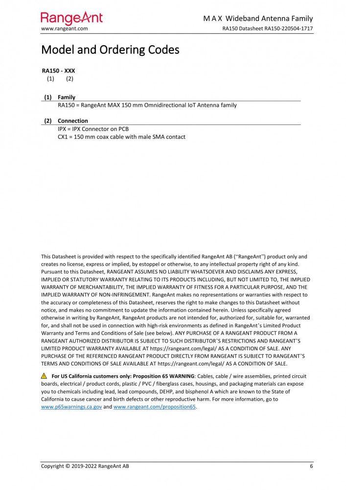 RangeANT MAX antenna document page 6