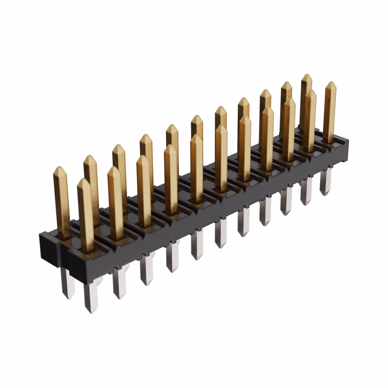 Milli-Grid Header, Vertical, Surface Mount, 22 Circuits, 0.38µm Gold (Au) Plating, Mating Pin Length 3.80mm, Tube, Lead-Free