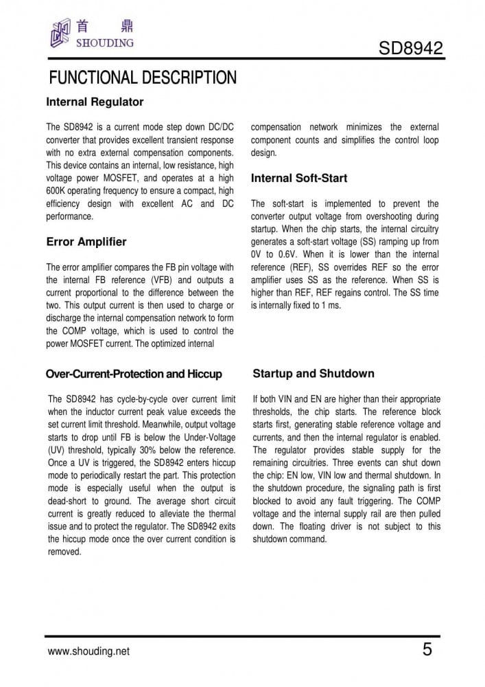 SD8942 datasheet page 5
