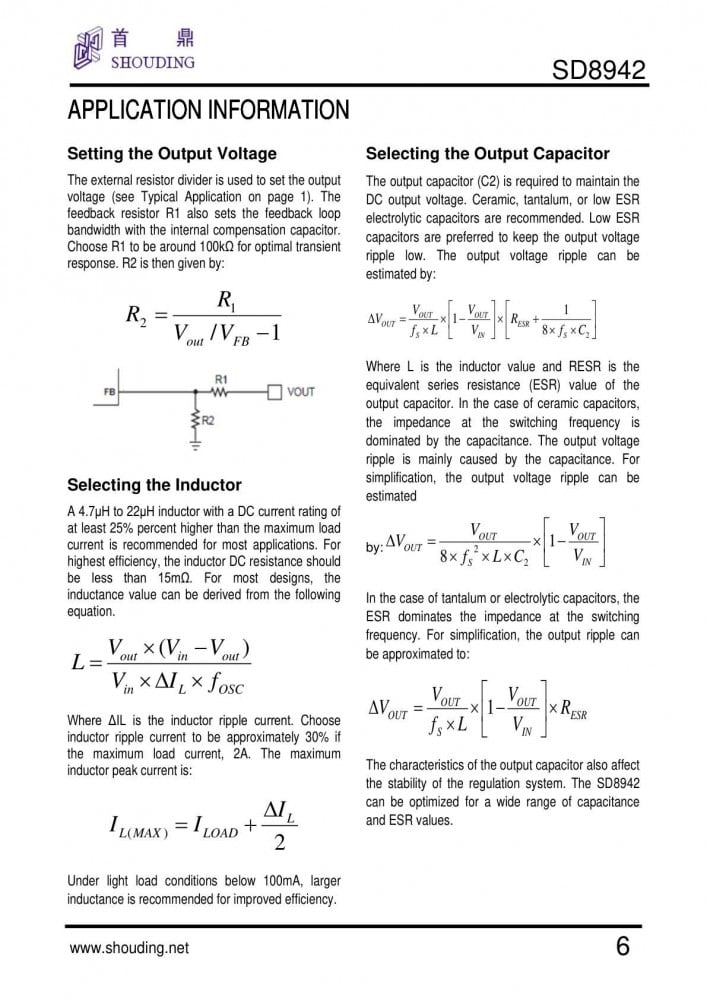 SD8942 datasheet page 6