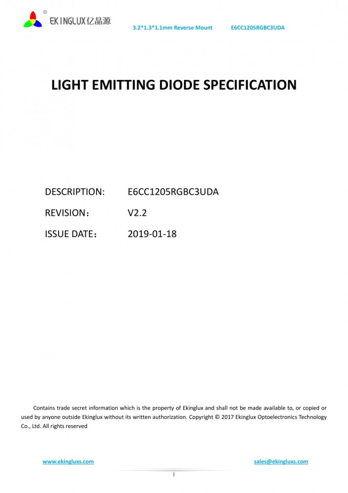 E6CC1205RGBC3UDA datasheet page 1