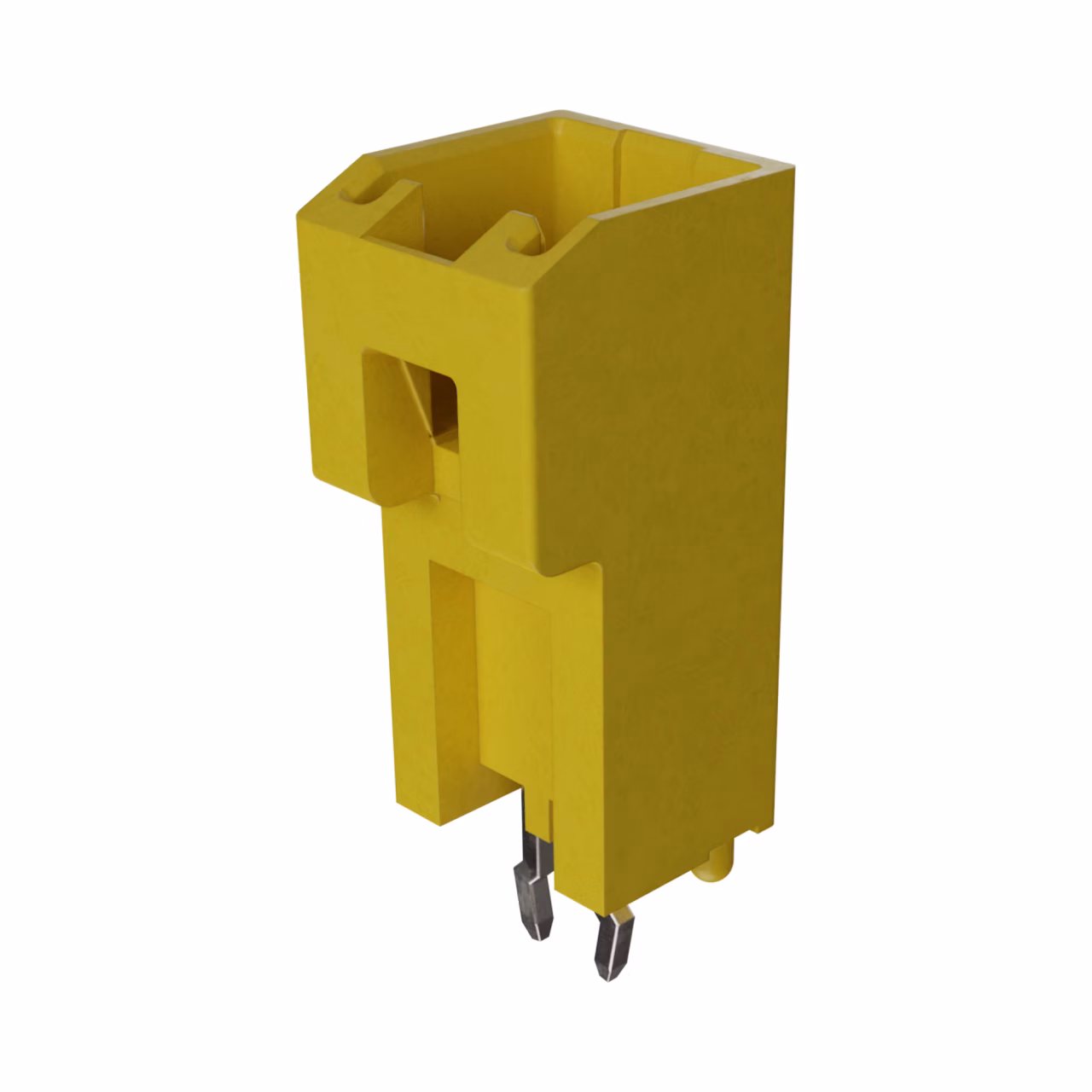 2.00mm Pitch MicroTPA Wire-to-Board Header, Vertical, High Wall Type, Kinked PC Tail, with Inner Positive Lock, 2 Circuits, Yellow for sale