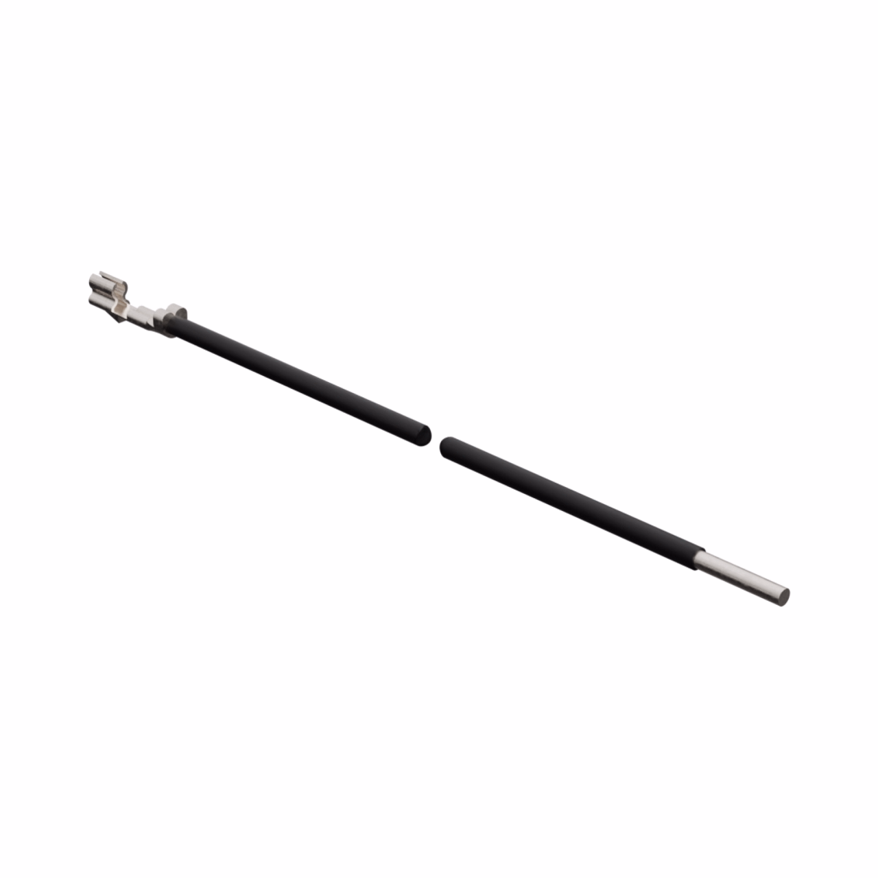 Pre-Crimped Lead Mini-SPOX Female-to-Pigtail, Tin (Sn) Plating, 150.00mm  Length, 22 AWG, Black for sale