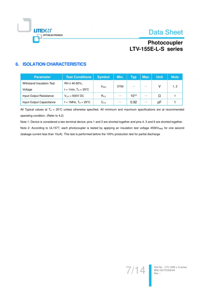 LTV-155E-L-S datasheet page 7