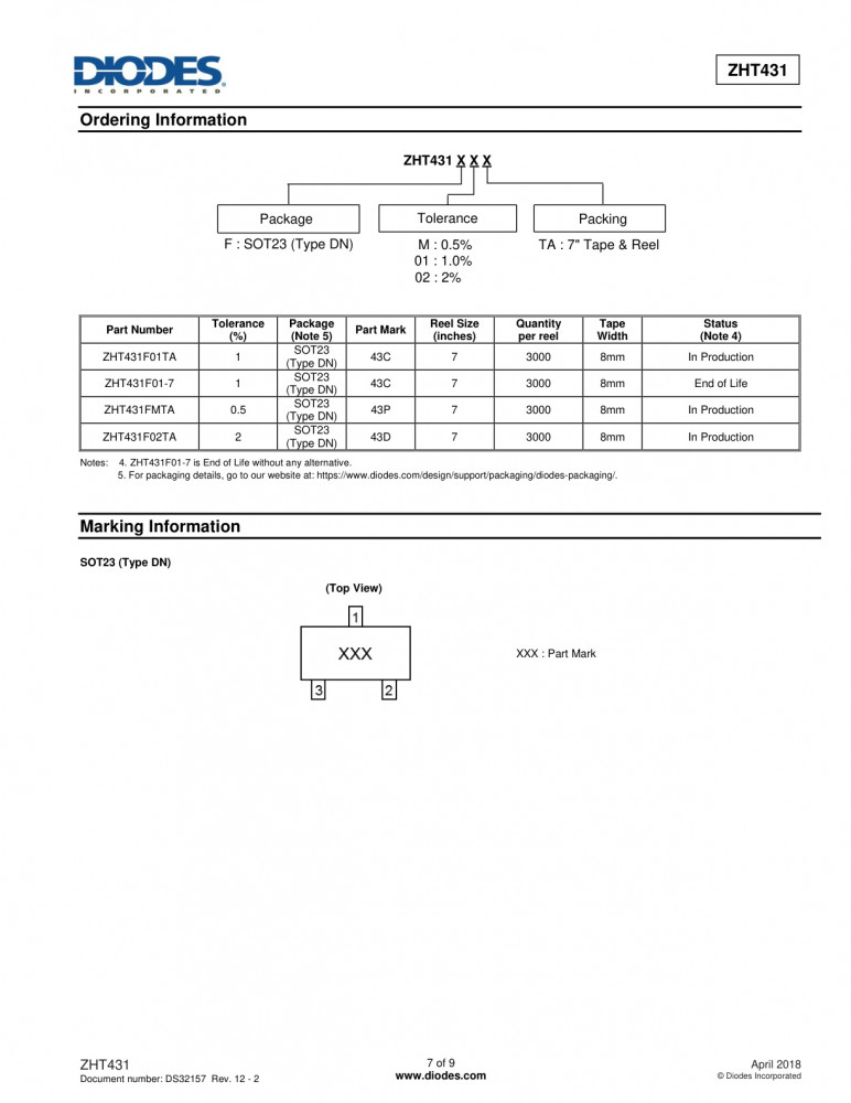 ZHT431F02TA datasheet page 7