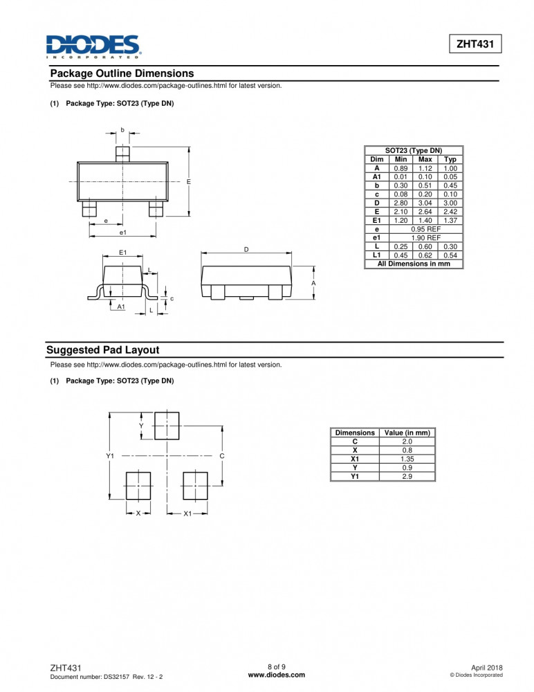 ZHT431F02TA datasheet page 8