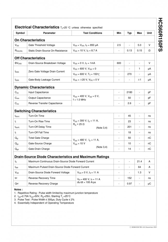 HCS60R150FS datasheet page 2