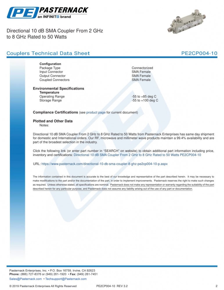 PE2CP004-10 datasheet page 2