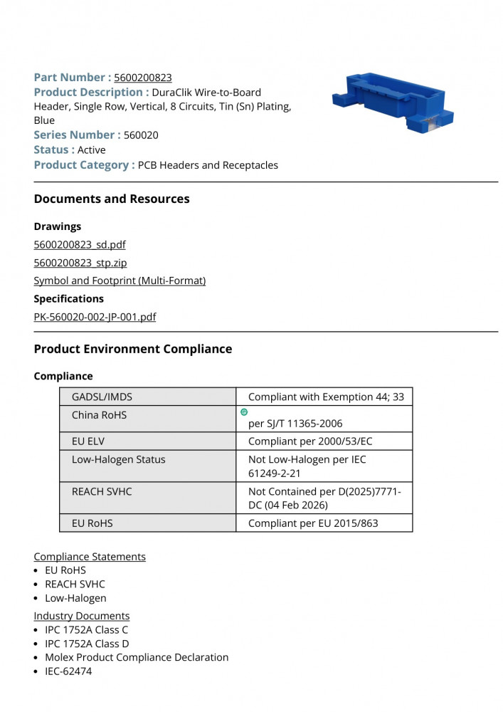 5600200823 technical document page 1