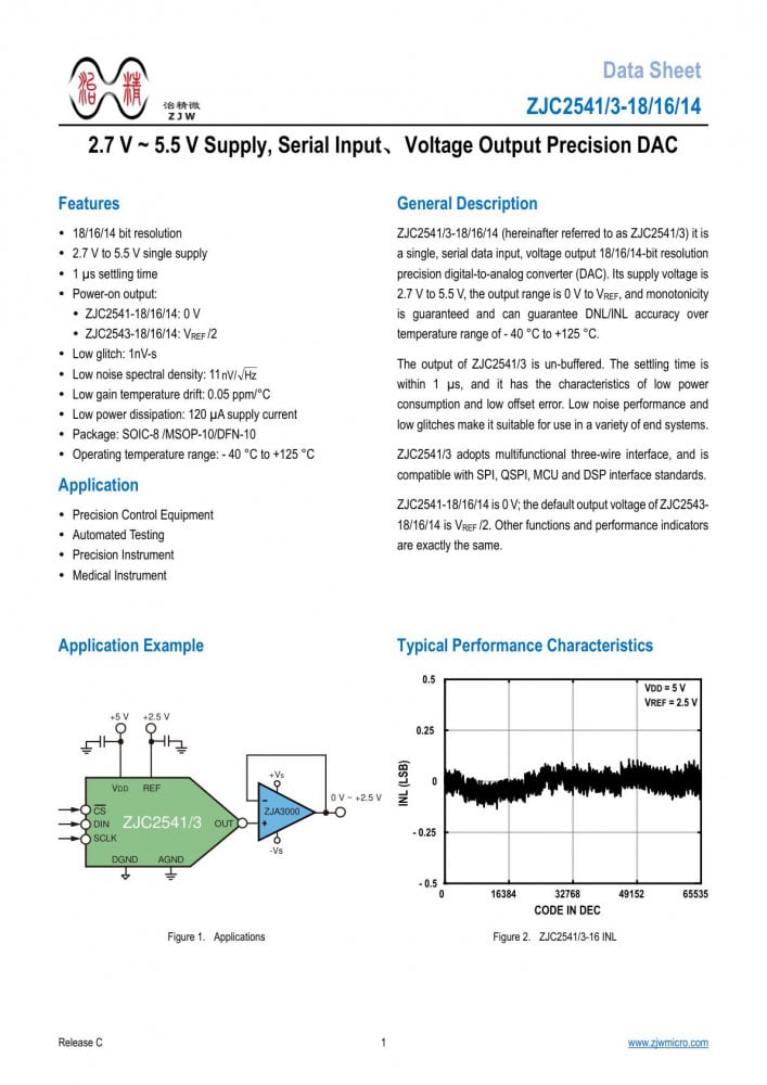 ZJC2541-14BSABR datasheet page 1