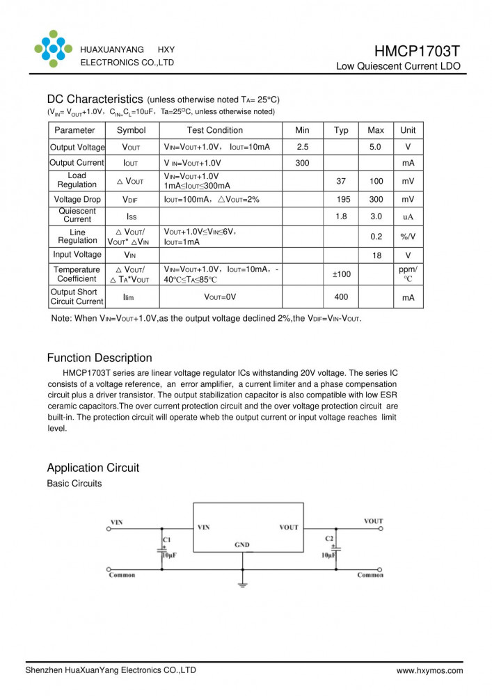 HMCP1703T datasheet page 3
