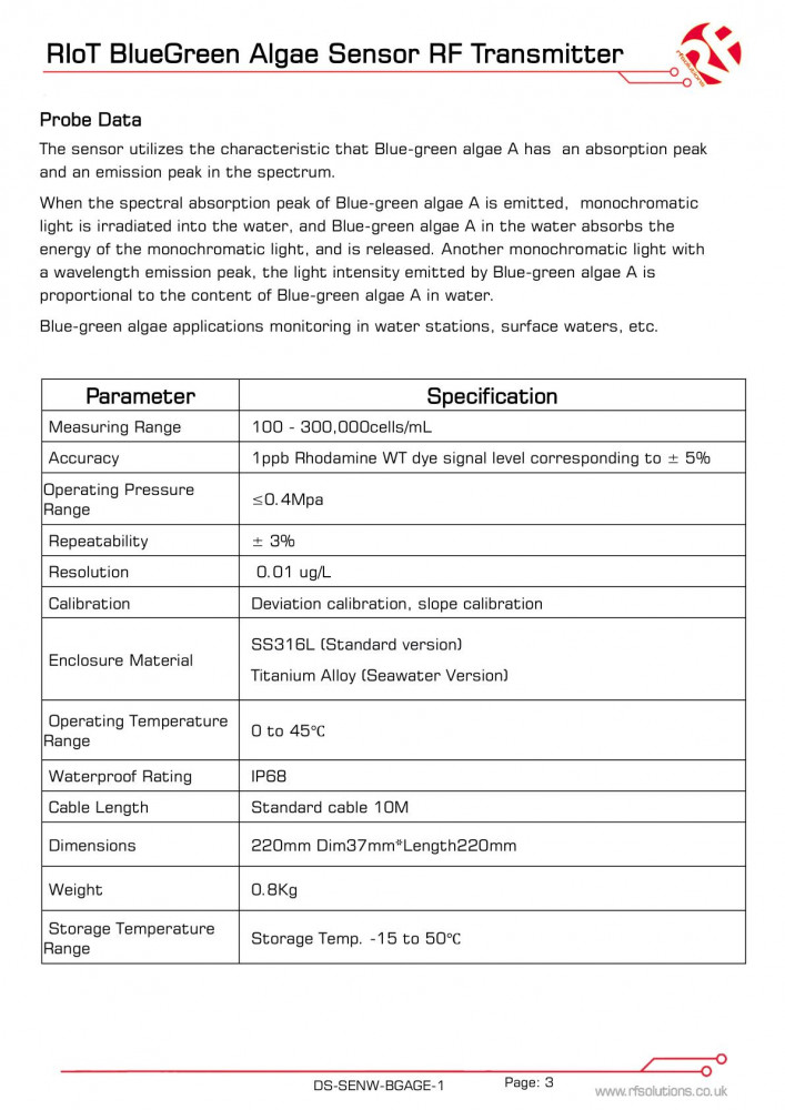 SENW-BGAGE-8T1 technical document page 3