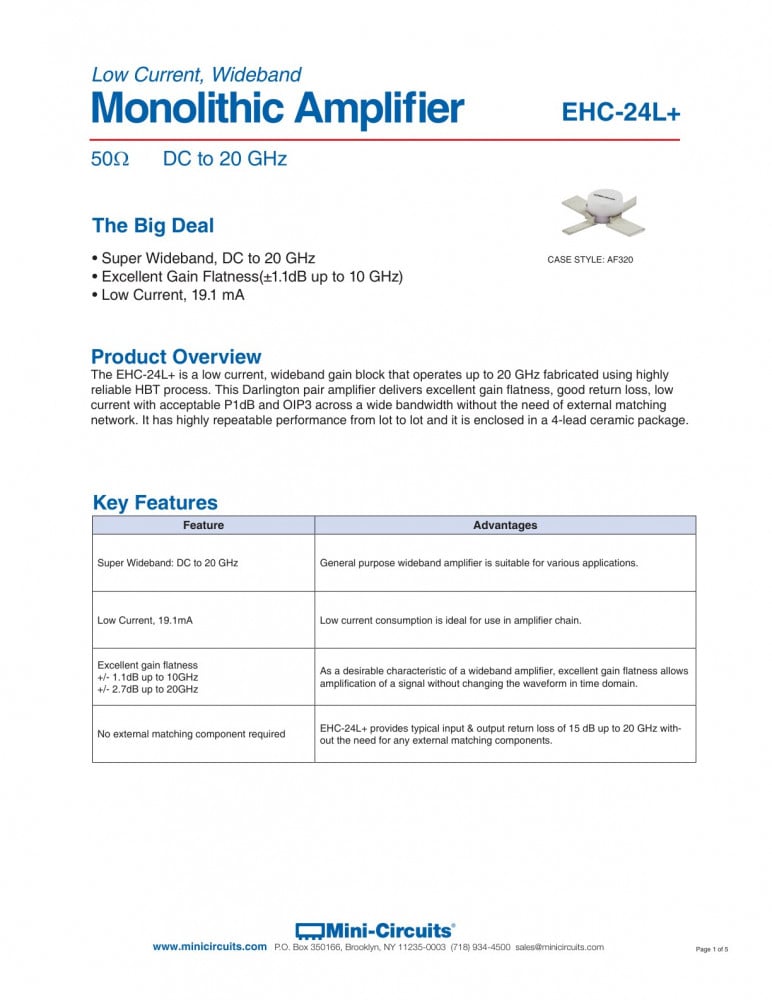 EHC-24L+ datasheet page 1