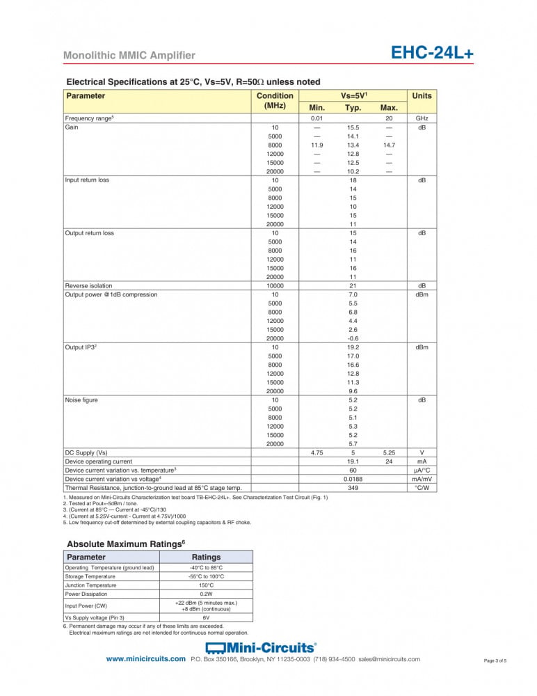 EHC-24L+ datasheet page 3