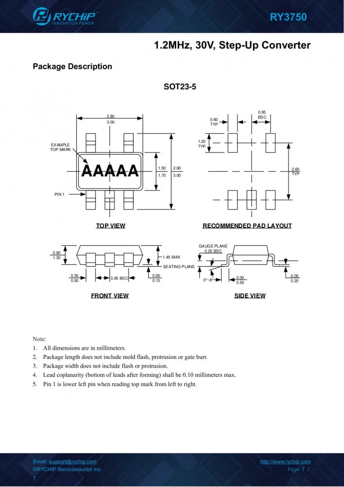 RY3750 datasheet page 7