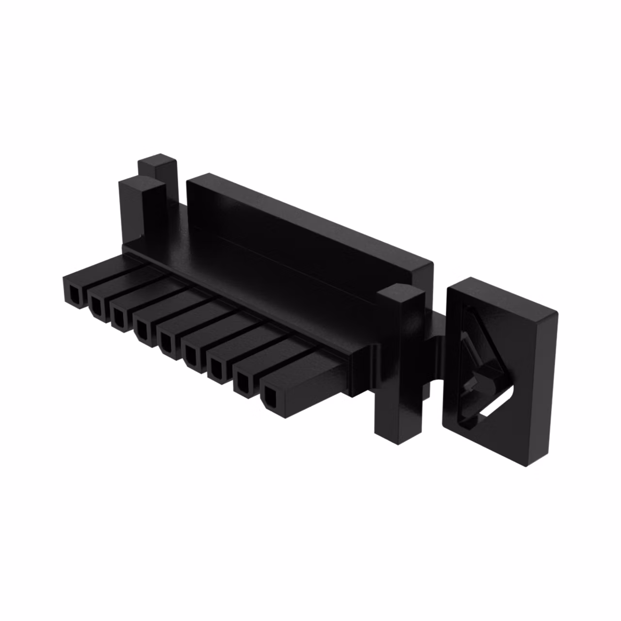 Micro-Fit BMI Receptacle Housing, Single Row, Panel Mount, 9 Circuits, Nylon, UL 94V-0 for sale