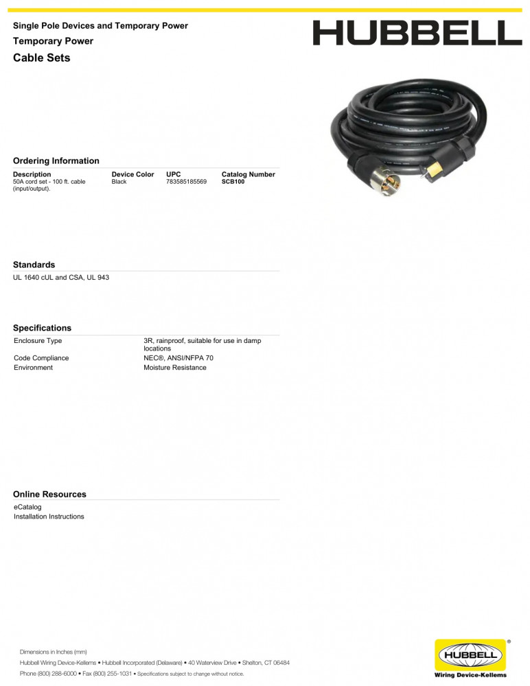 SCB100 technical document page