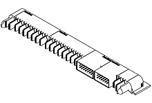 2.00mm, 3.00mm, 5.50mm, 7.50mm Pitch EXTreme Ten60Power Right-Angle Plug Assembly with Guide Pins, 6 Power Circuits, 25 Signal Circuits, 3 Power Circuits